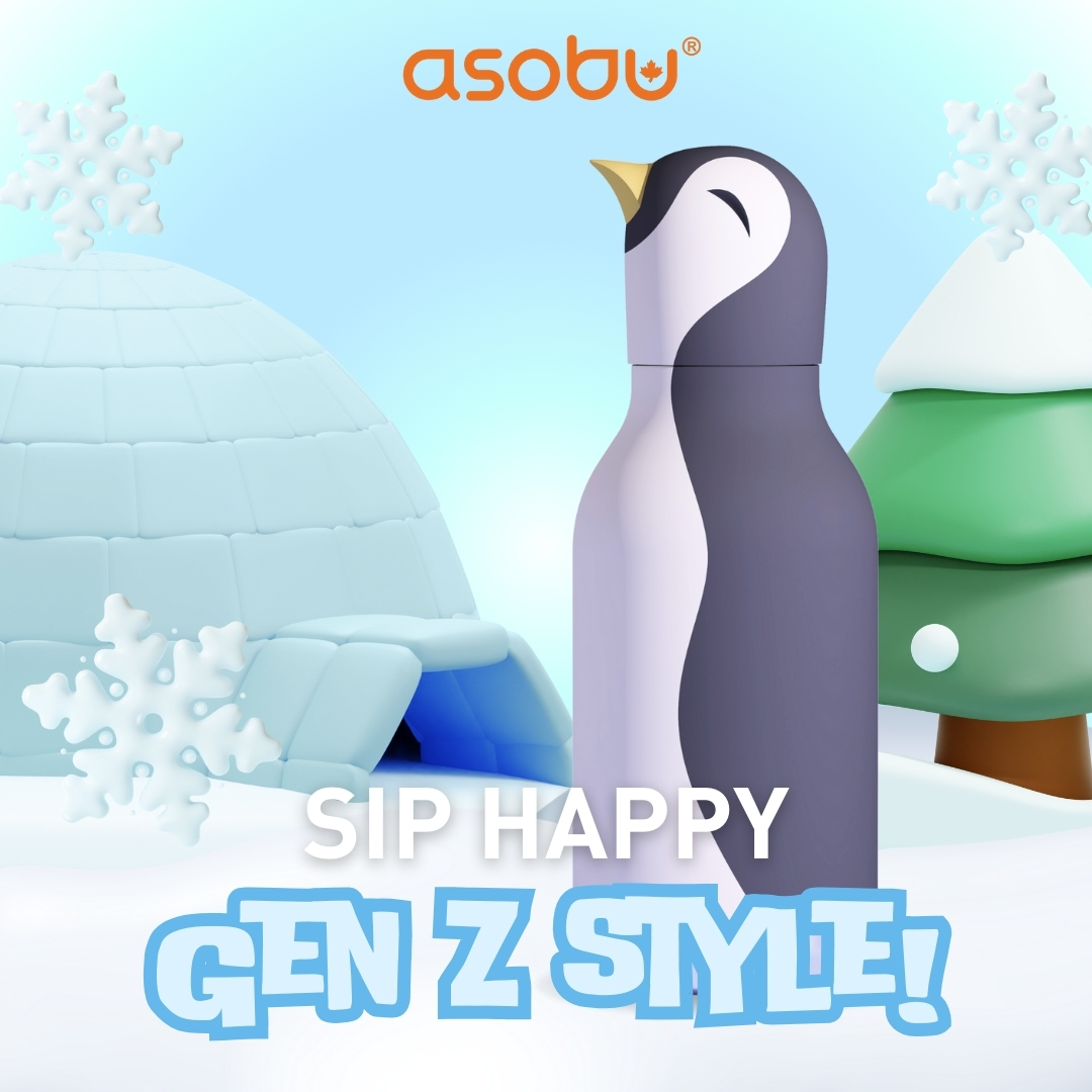 ASOBU Bestie Bottle 460ML - Penguin - Asobu Indonesia