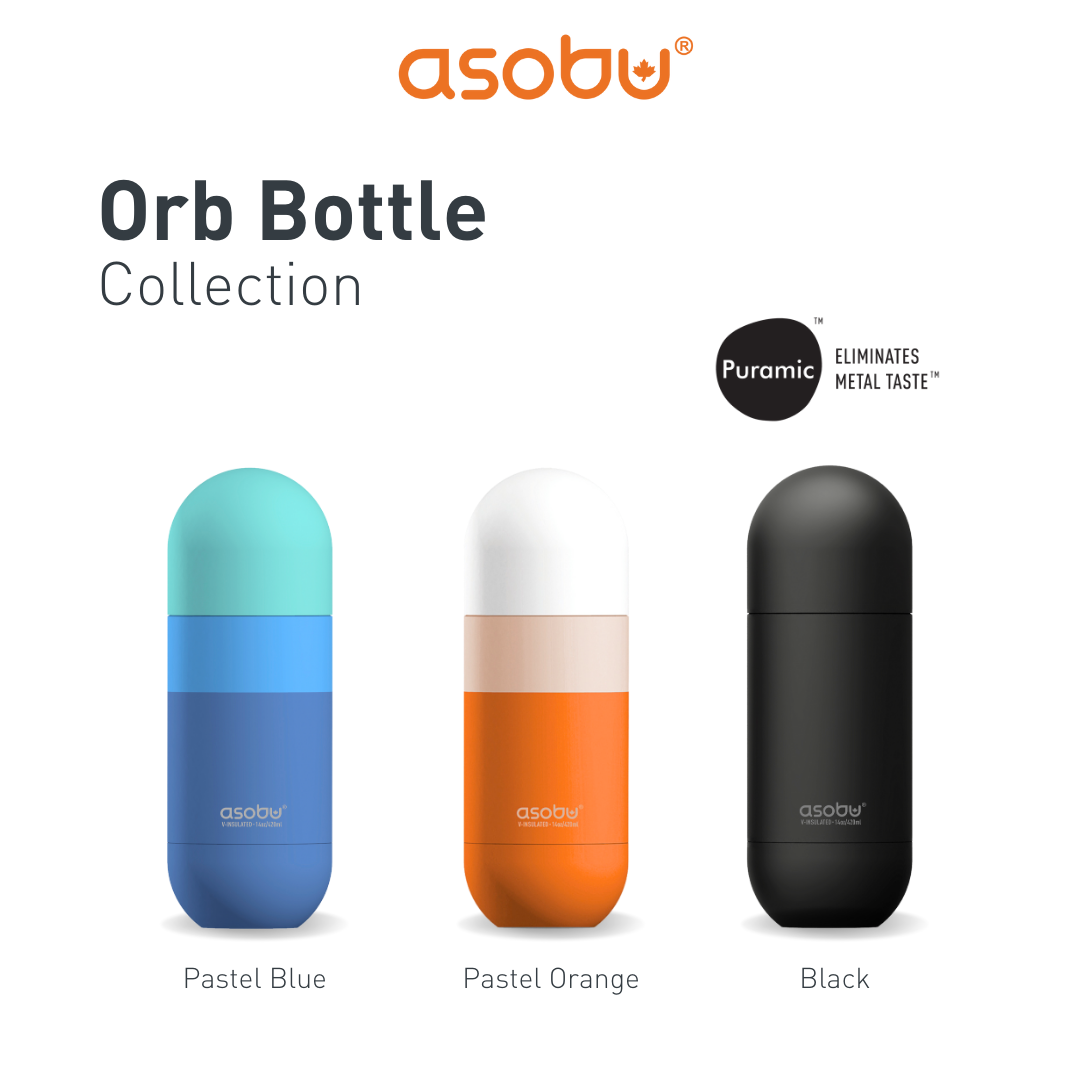 ASOBU Orb Bottle 420ML - Black Puramic - Asobu Indonesia