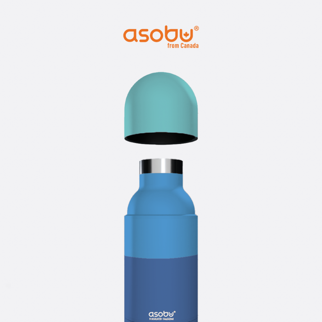 ASOBU Orb Bottle 420ML - Pastel Blue Puramic - Asobu Indonesia